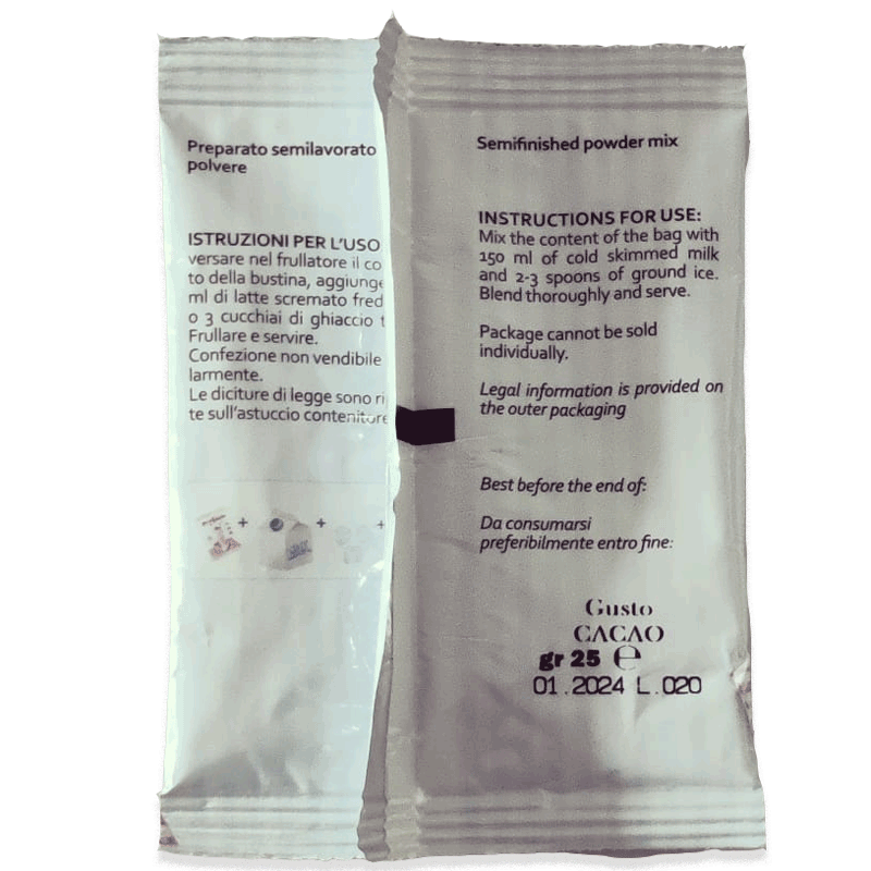 Milkshake de Cacao - Ciocolata Antico Eremo, plic 25 gr