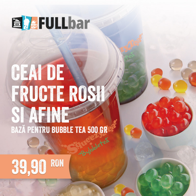 Ceai de fructe roșii și afine - bază Bubble tea - plic de 500 gr